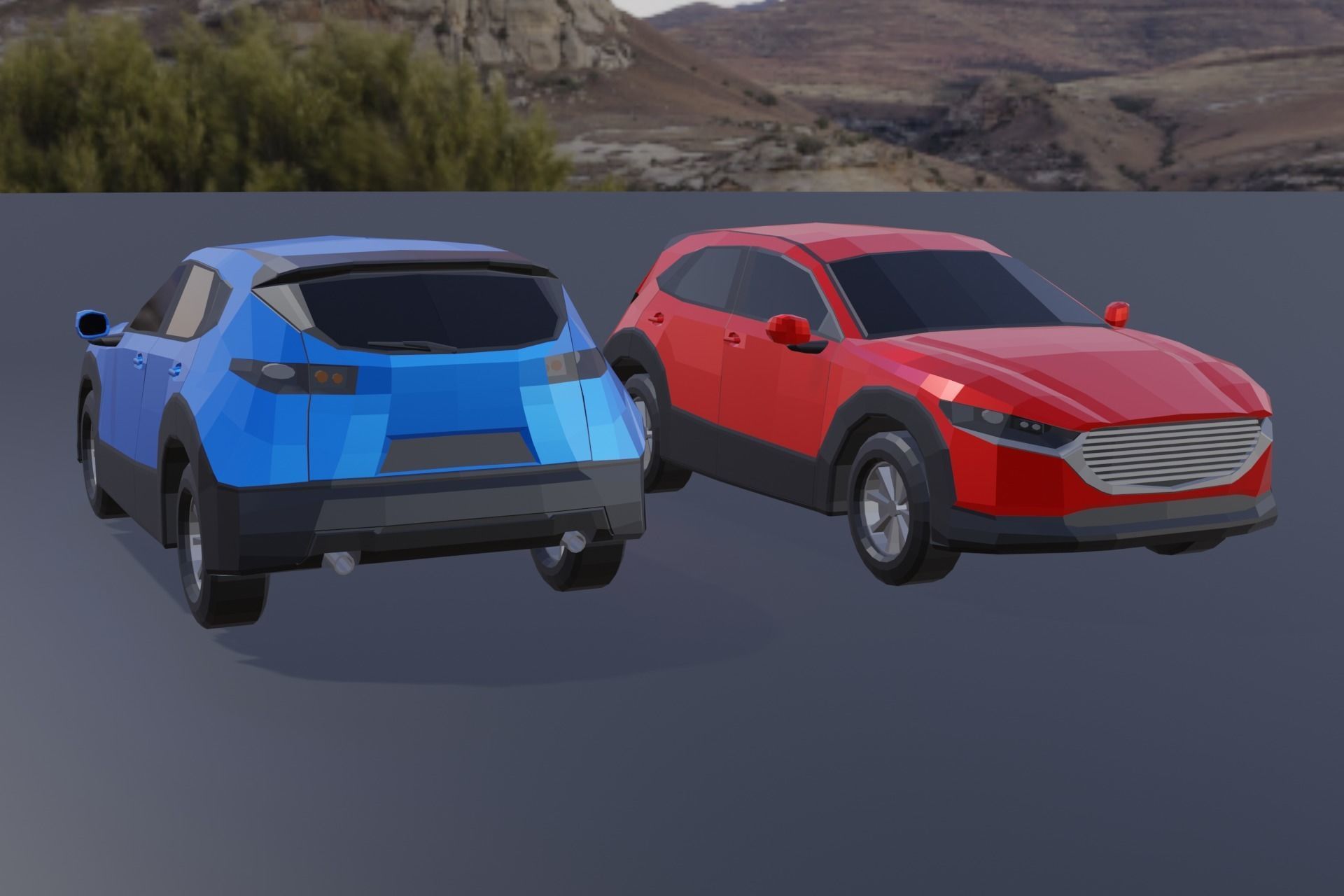3D model Low Poly SUV Cars VR / AR / low-poly | CGTrader