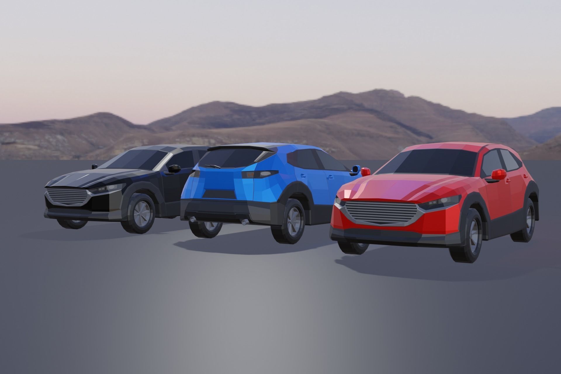 3D model Low Poly SUV Cars VR / AR / low-poly | CGTrader