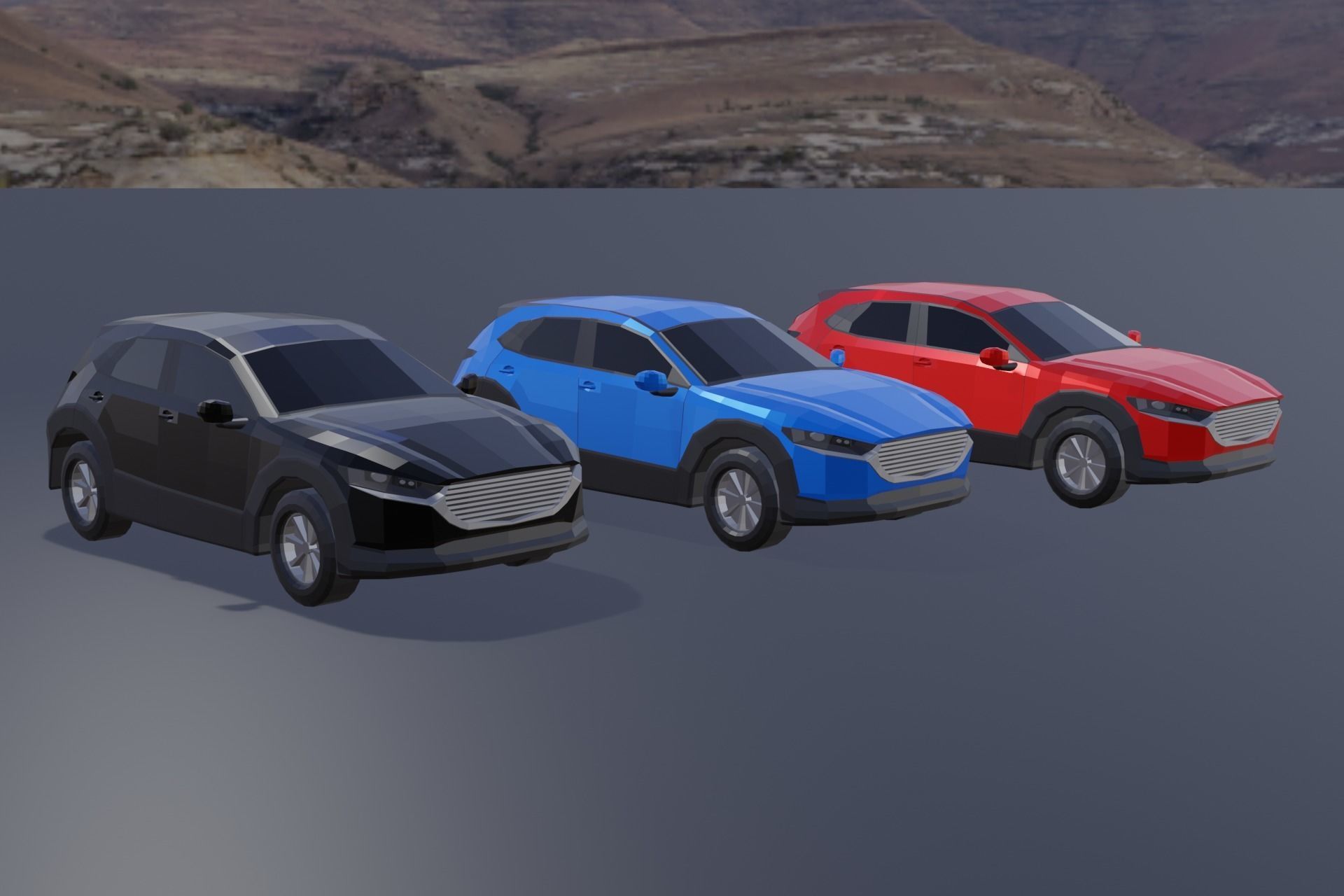 3D model Low Poly SUV Cars VR / AR / low-poly | CGTrader
