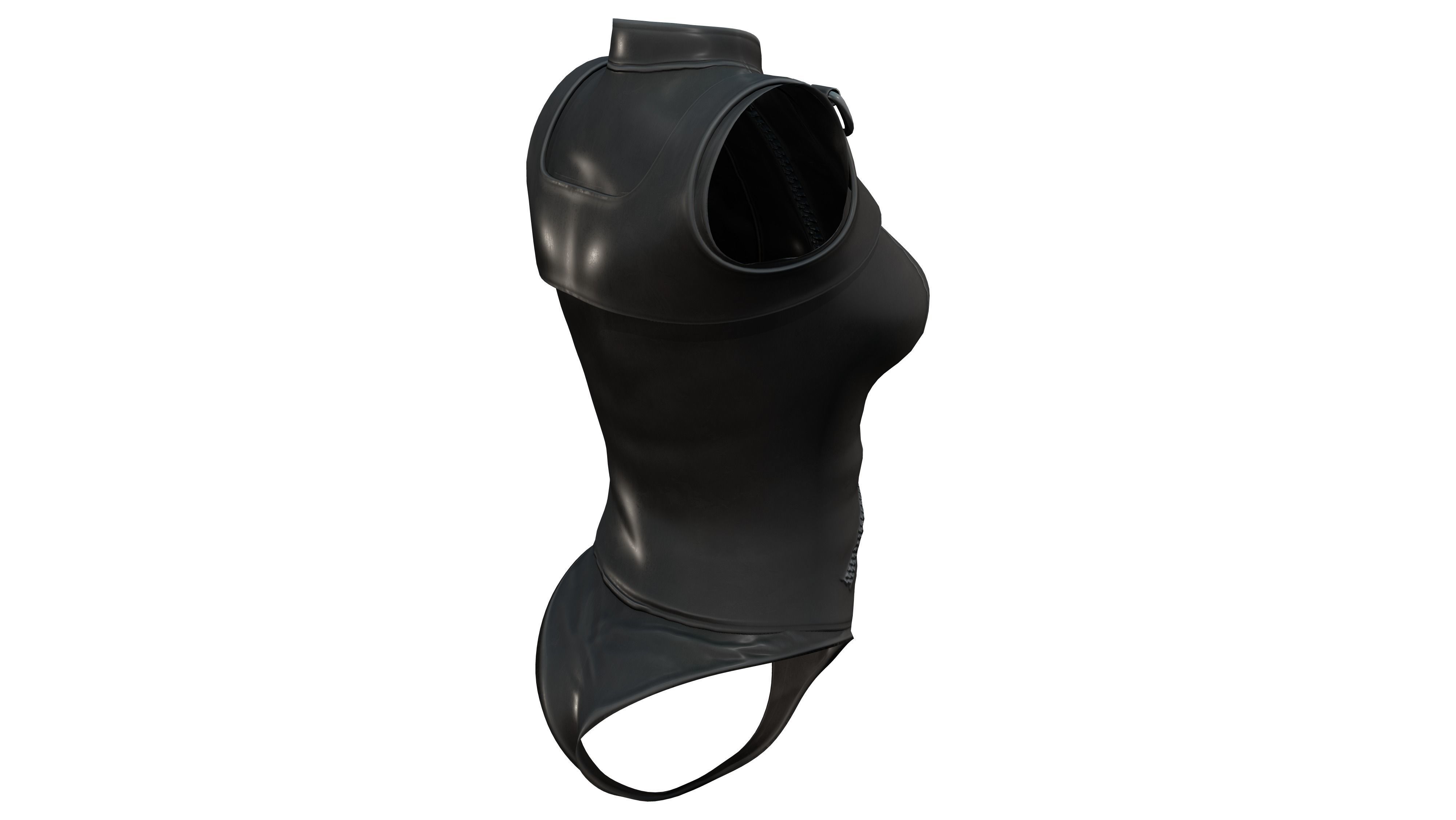 3D model Leather Sleeveless Combat Bodysuit VR / AR / low-poly | CGTrader