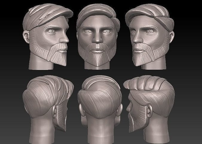 ONE6 Scale Head- General Kenobi- Obi Wan- Clone Wars Series ver 3D ...