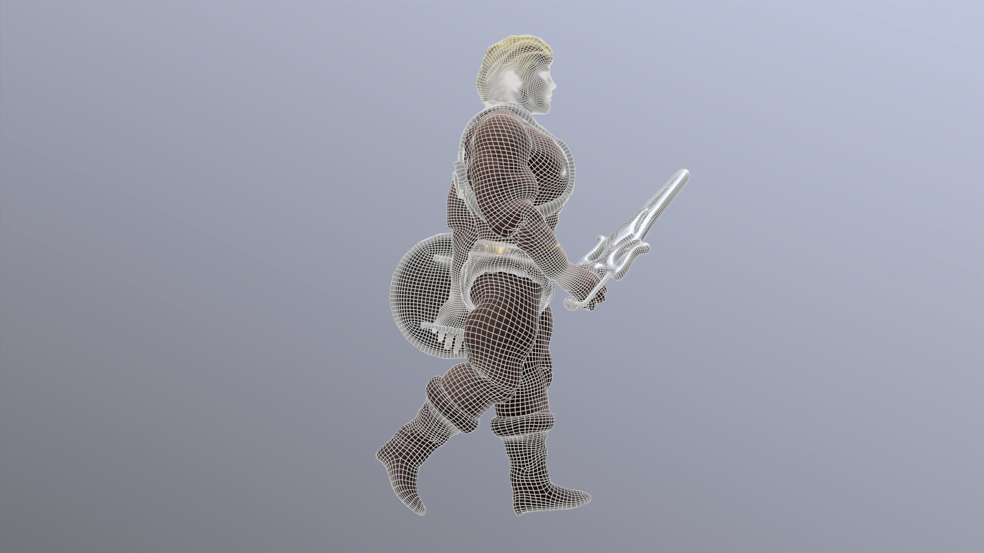 3D model He-Man realistc 1982 version animated VR / AR / low-poly ...