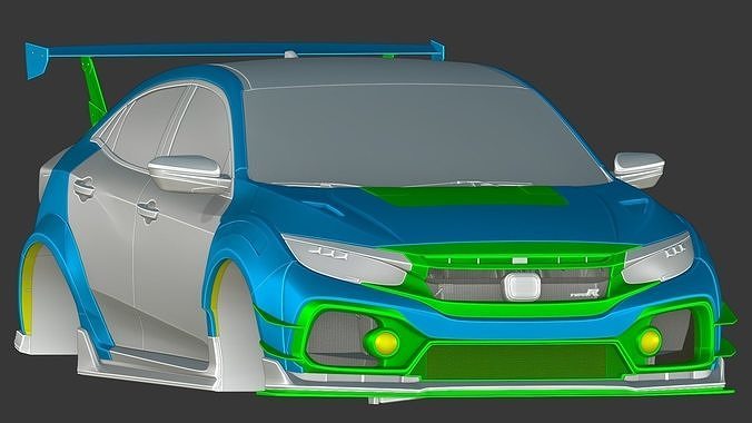 3D model HONDA CIVIC TYPE-R VARIS ARISING 2 VR / AR / low-poly | CGTrader