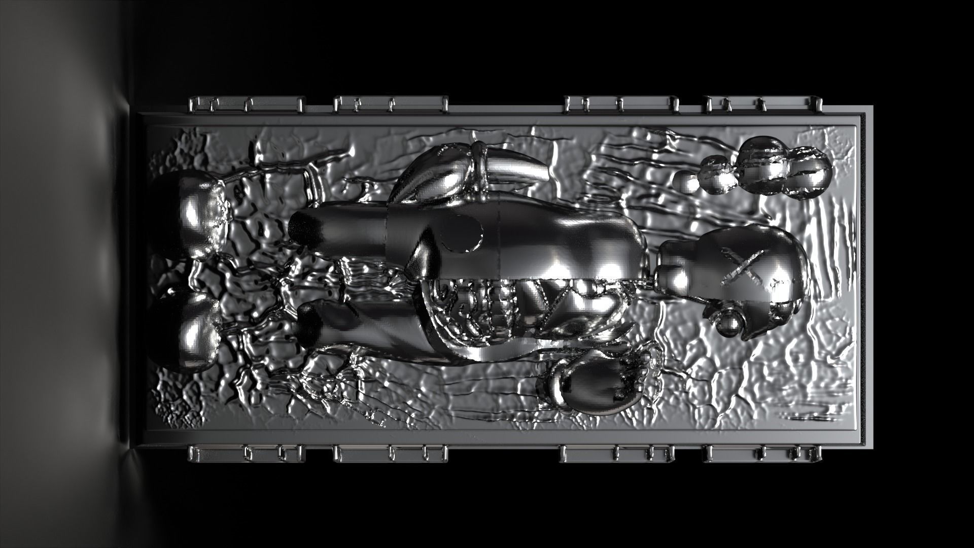 KAWS DISSECTED 2009- STAR WARS HAN SOLO CARBONITE 3D model 3D printable ...