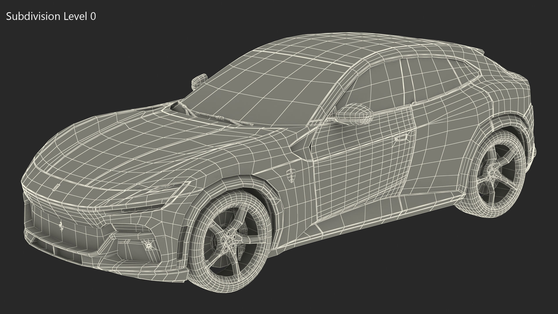 2023 Blue Ferrari Purosangue SUV Simple Interior 3D model | CGTrader