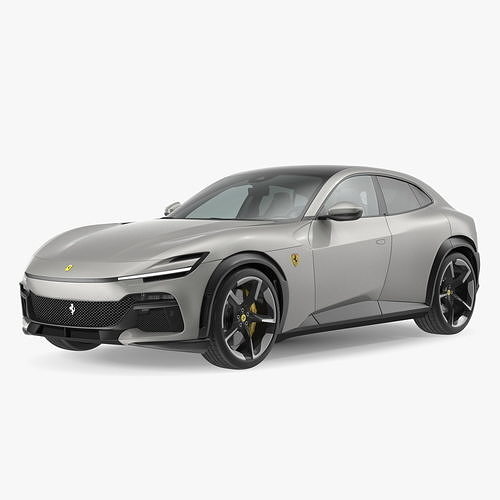 2023 Ferrari Purosangue SUV Grey Rigged 3D model | CGTrader