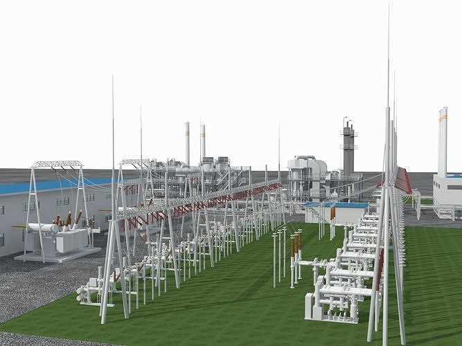 Electrical Substation 3D model | CGTrader