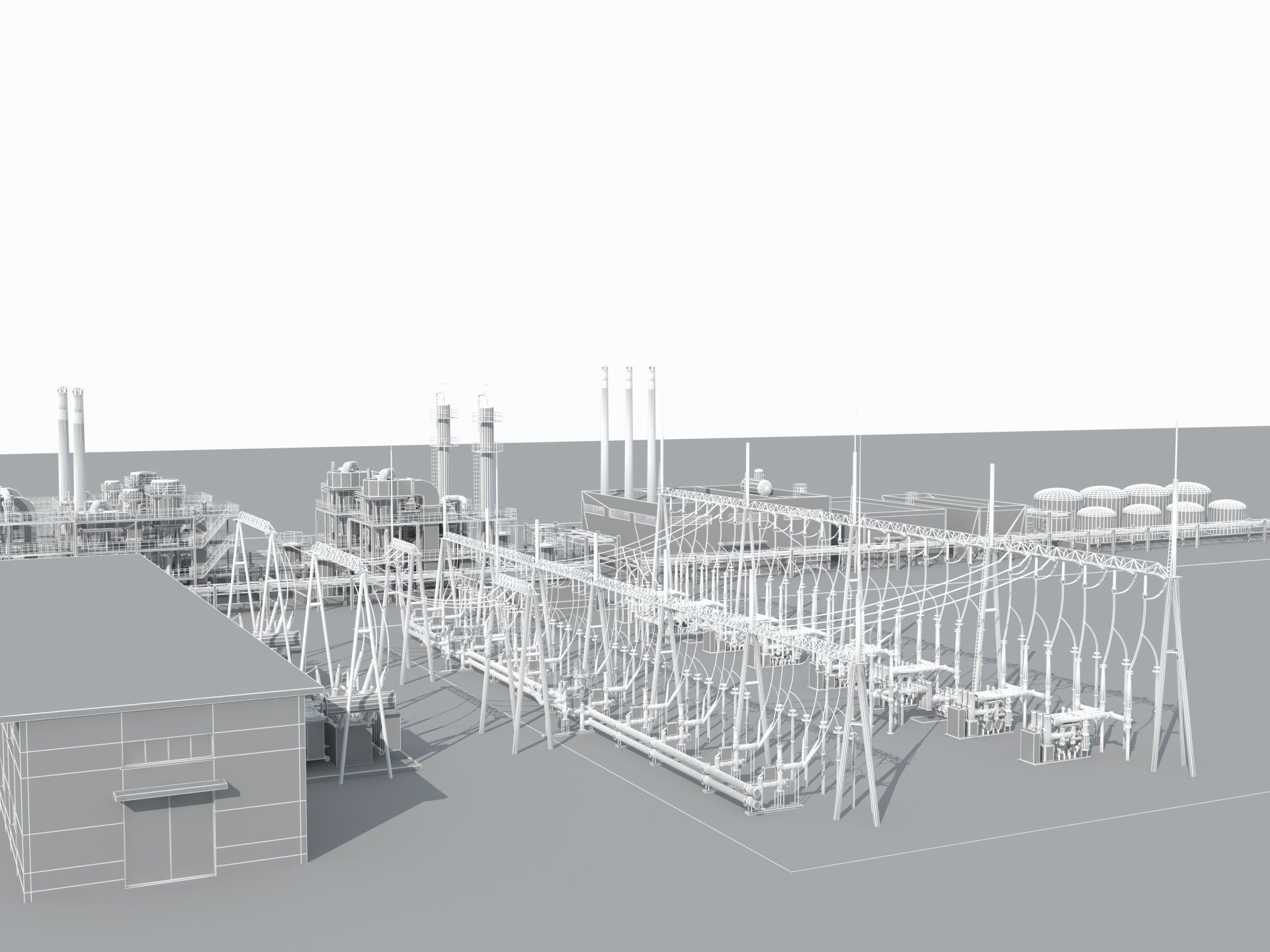 Electrical Substation 3D model | CGTrader