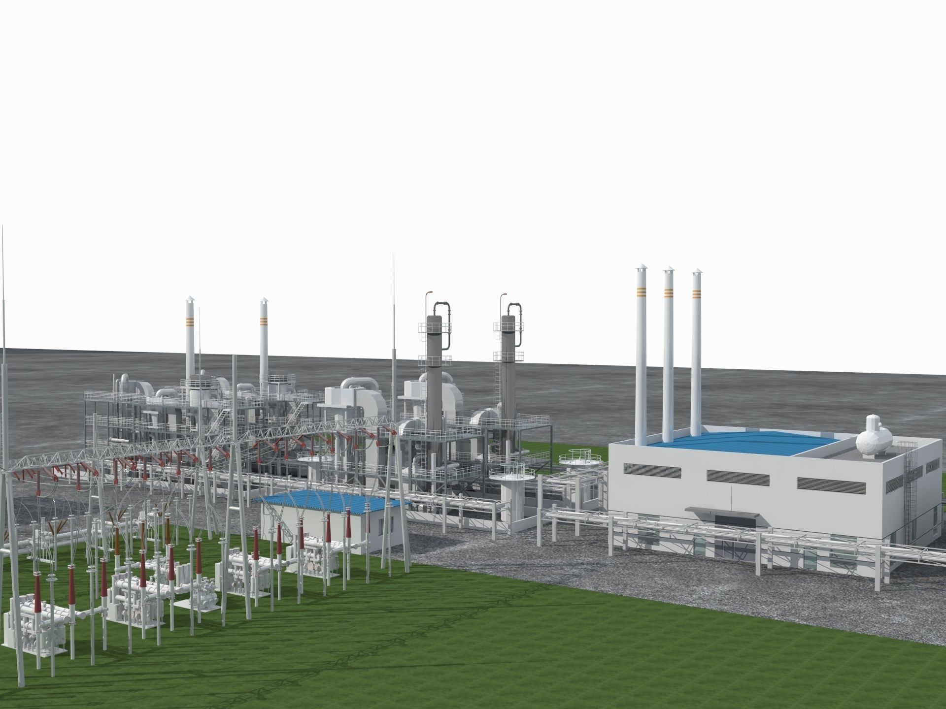 Electrical Substation 3D model | CGTrader