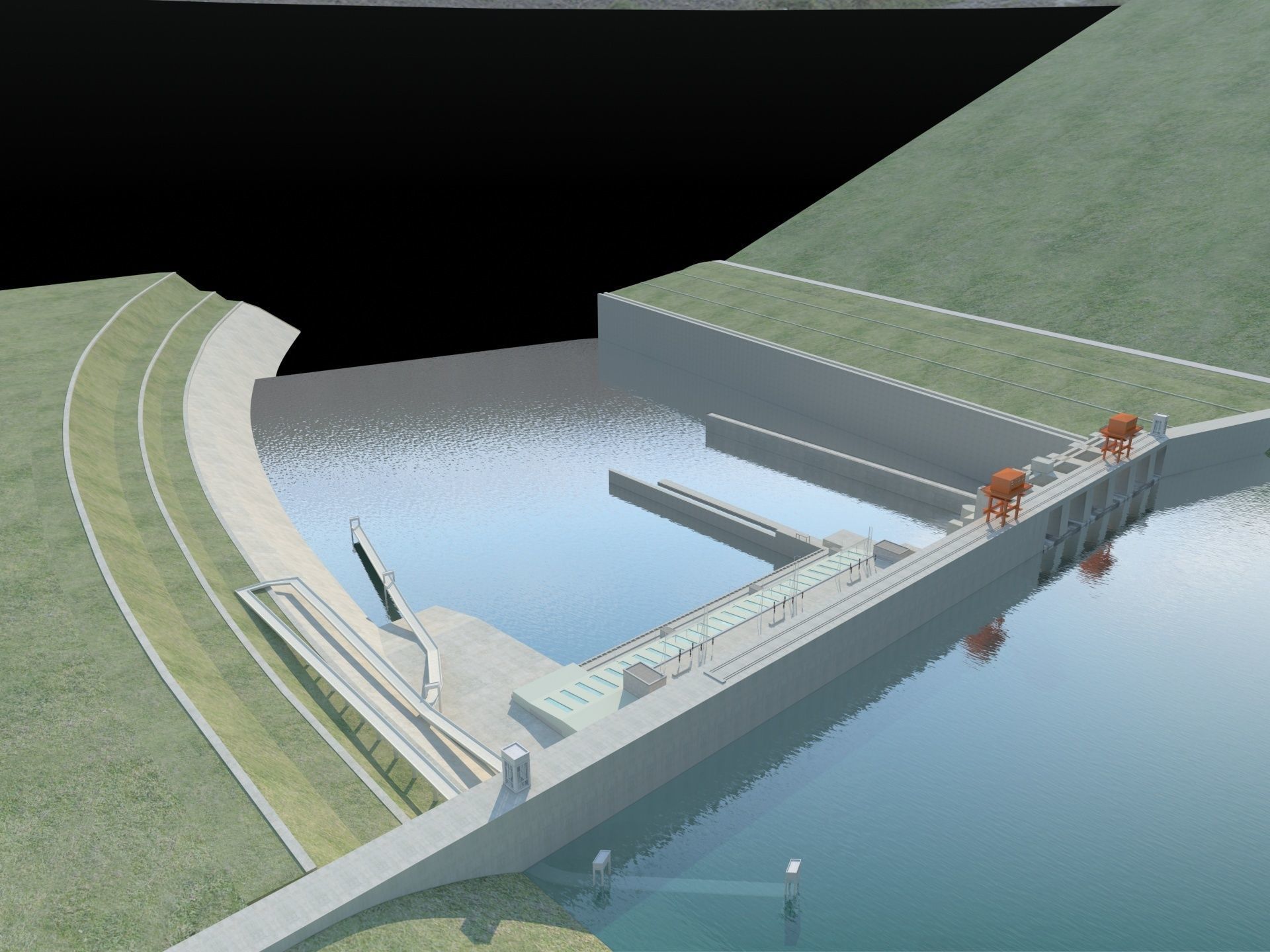 Hydroelectric Power Station 1 3D model | CGTrader