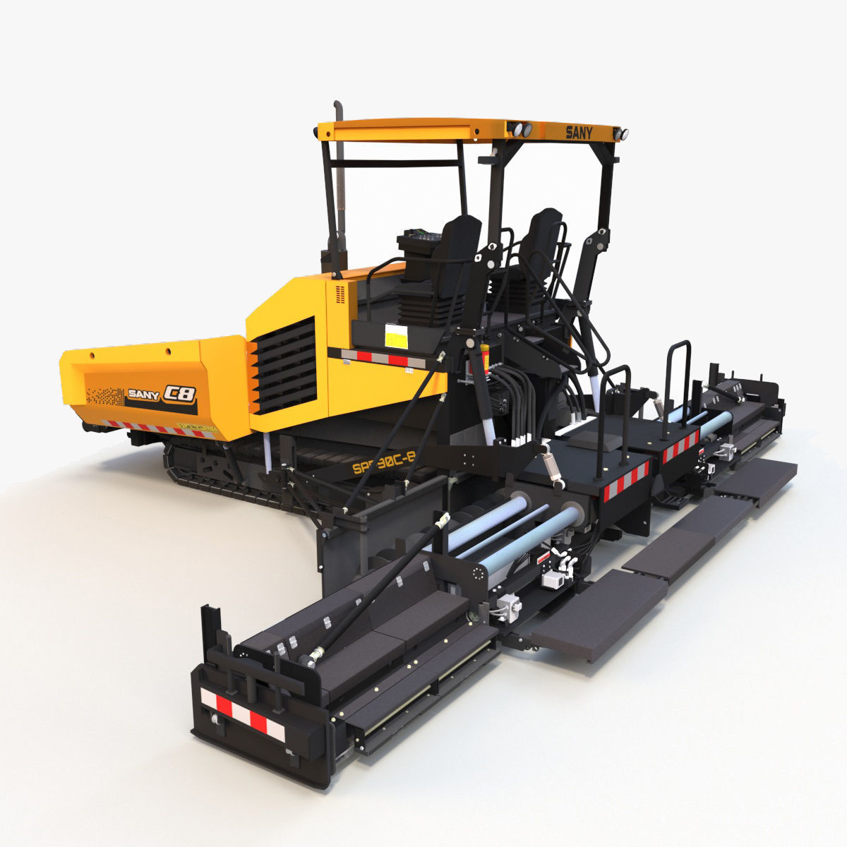 Asphalt Paver 3D model | CGTrader