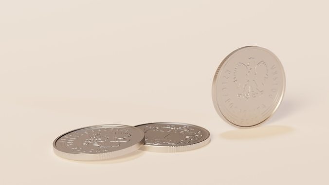 Polish coin - 1 PLN 3D model | CGTrader