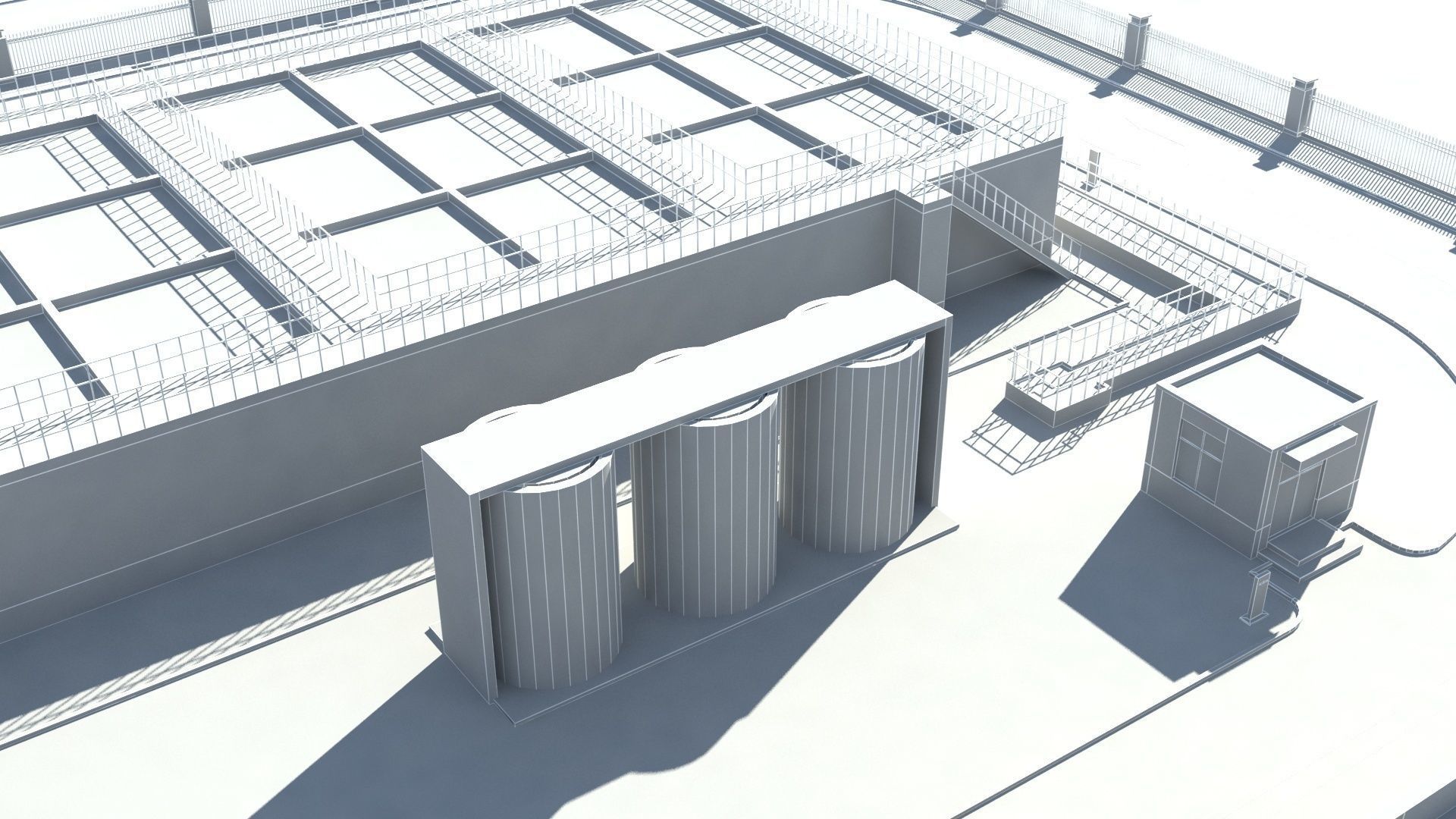 Sewage Water Treatment Station 3D model | CGTrader