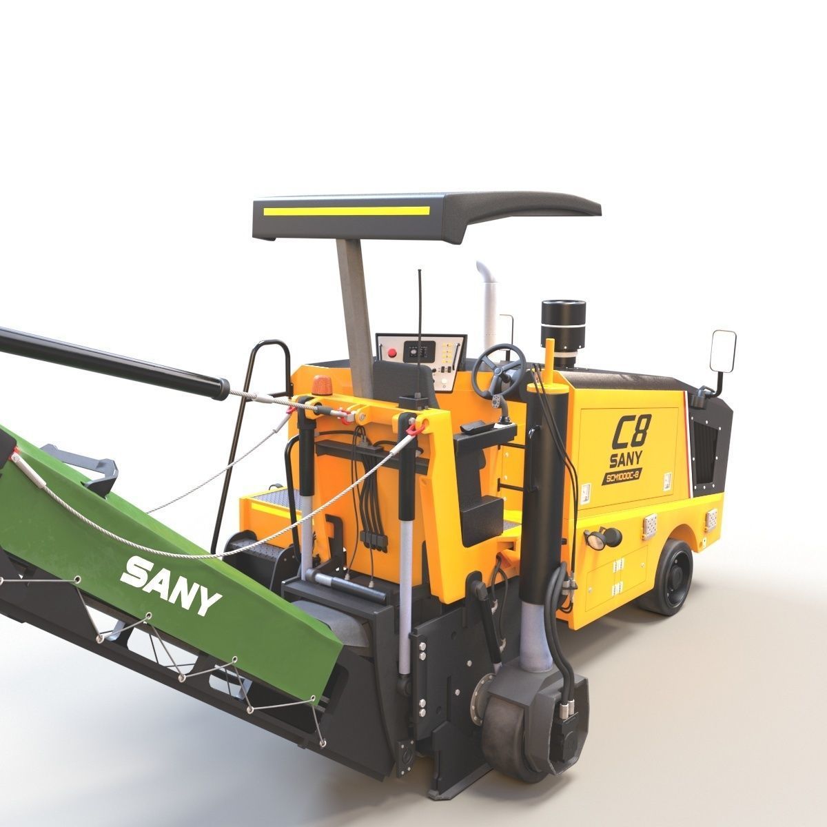 Asphalt Milling Machine 2 3D model | CGTrader