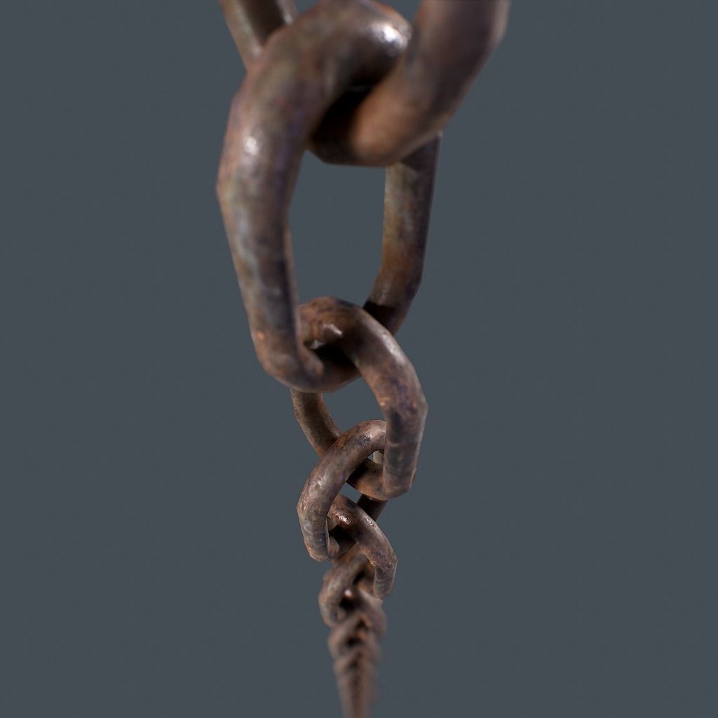 3D model Old Chain with Hook VR / AR / low-poly | CGTrader