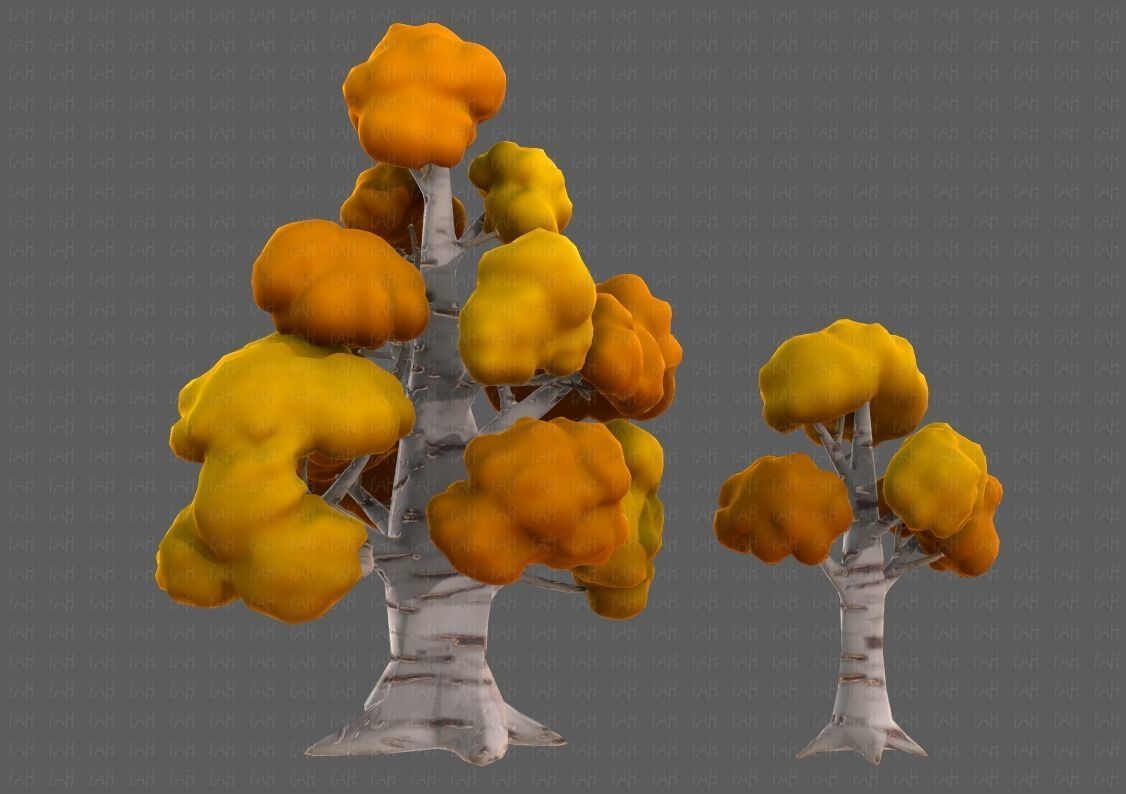 Trees Cartoon V14 3D model | CGTrader