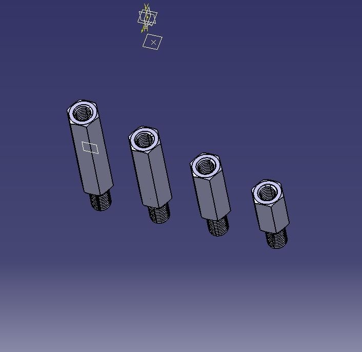 Hexagonal Stud Male-Female Connector 3D model 3D printable | CGTrader