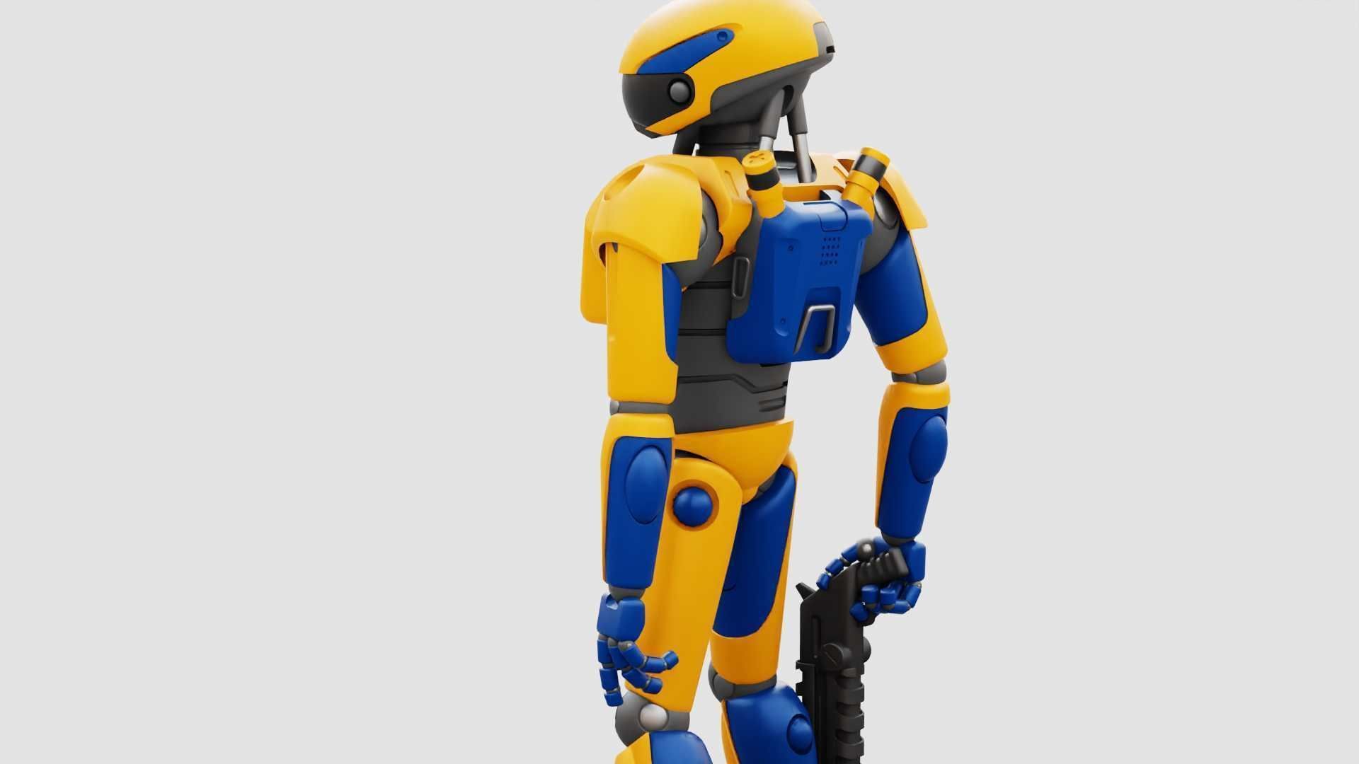 POLICE OFFICER ANDROID RIGGED 3D model rigged | CGTrader