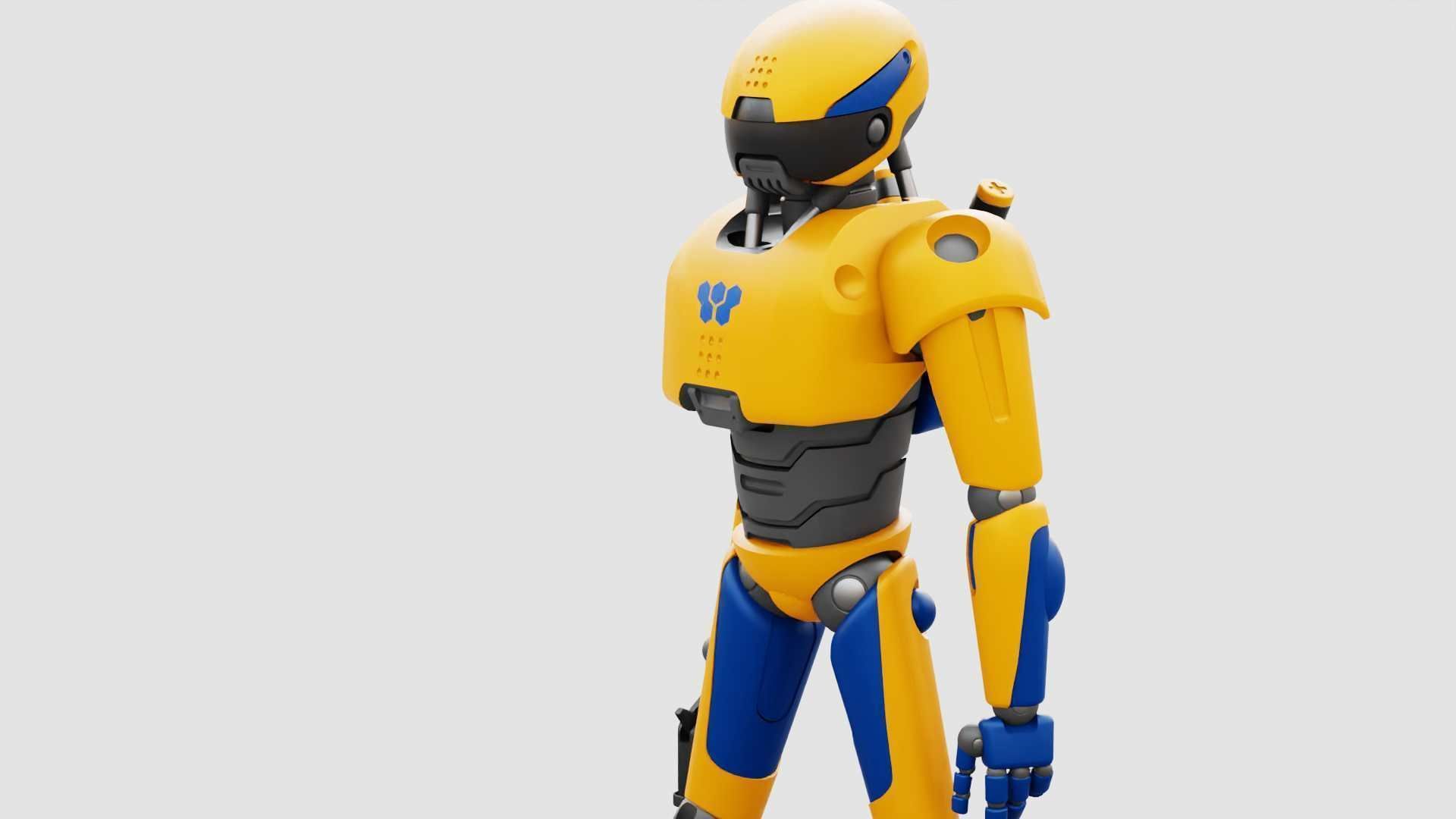 POLICE OFFICER ANDROID RIGGED 3D model rigged | CGTrader