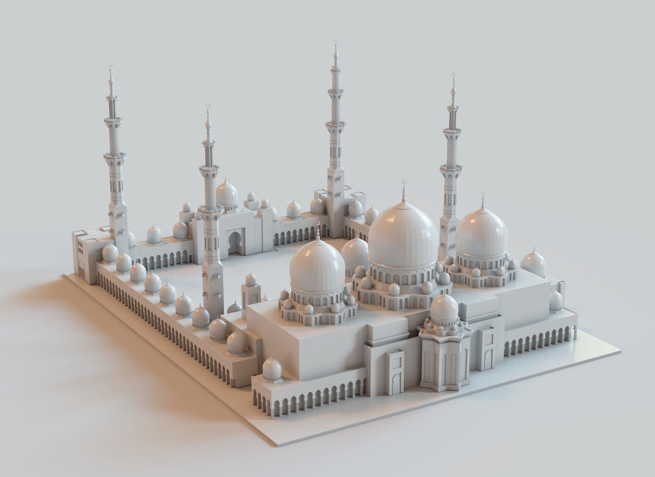 Sheikh Zayed Grand Mosque 3D model 3D printable | CGTrader