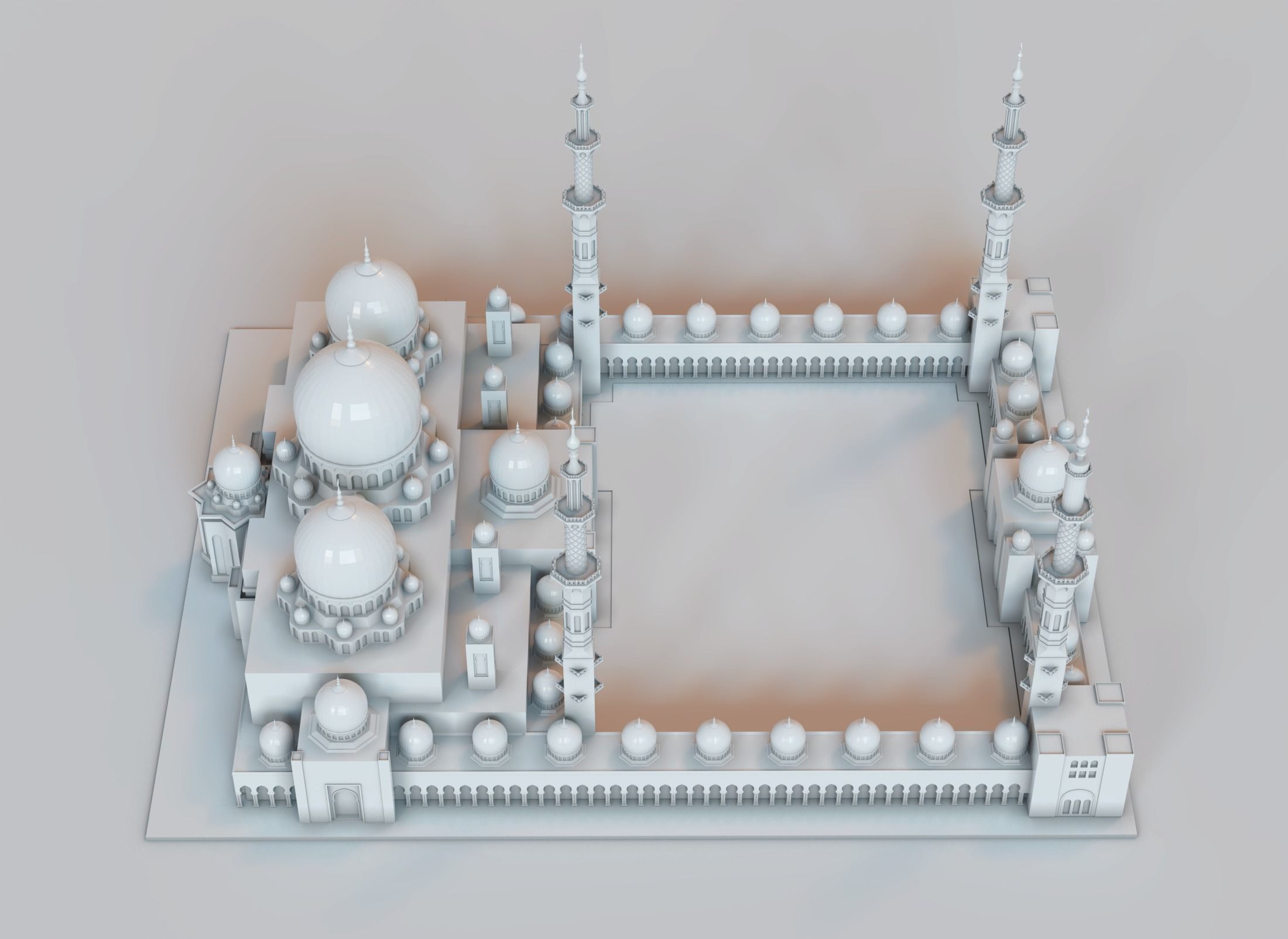 Sheikh Zayed Grand Mosque 3D model 3D printable | CGTrader