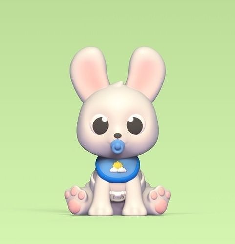 Baby Bunny 3D model 3D printable | CGTrader