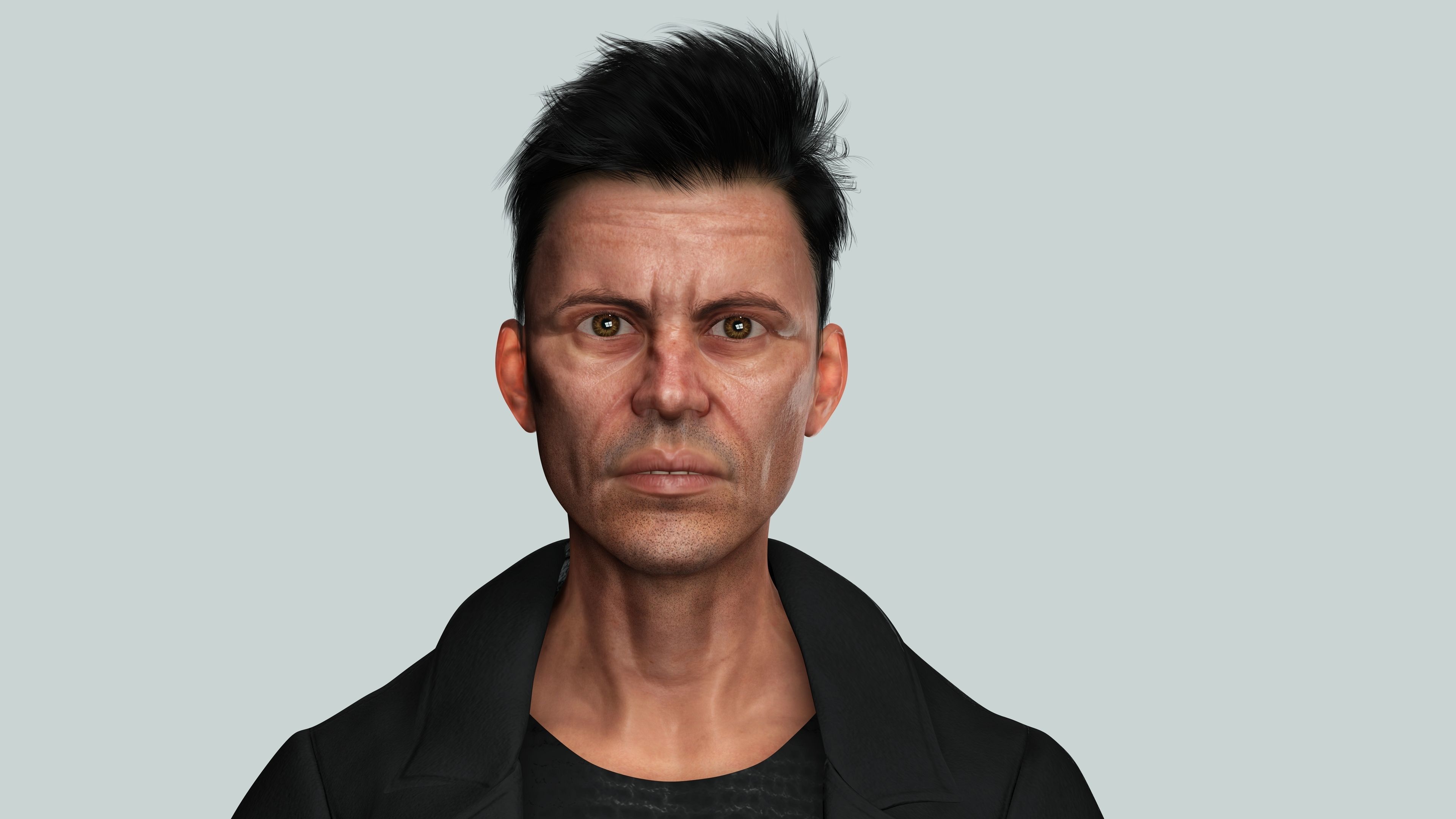 3D model Realistic Secret Agent Man Ready unreal Blender VR / AR / low ...