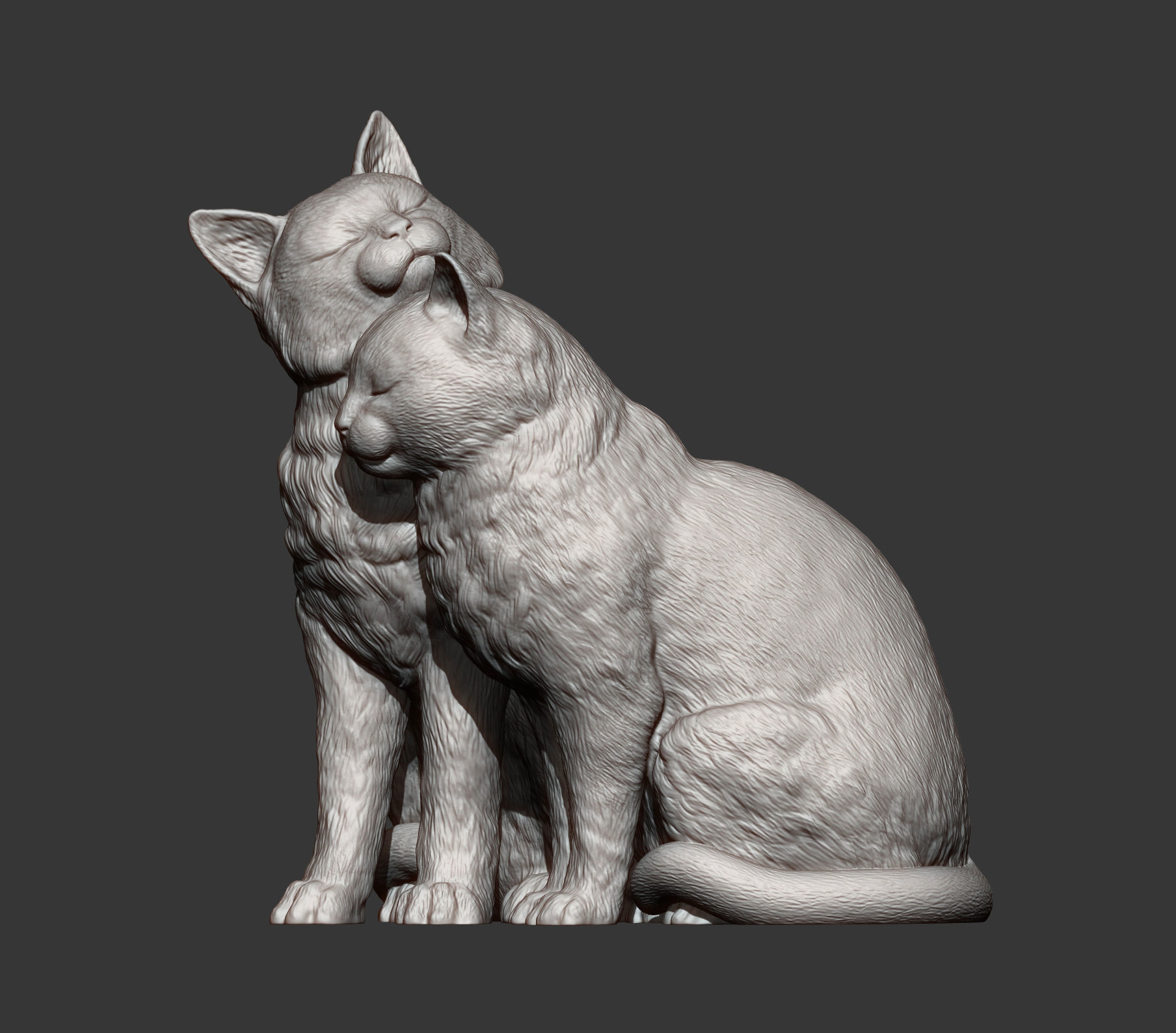 Cats in love 3D model 3D printable | CGTrader