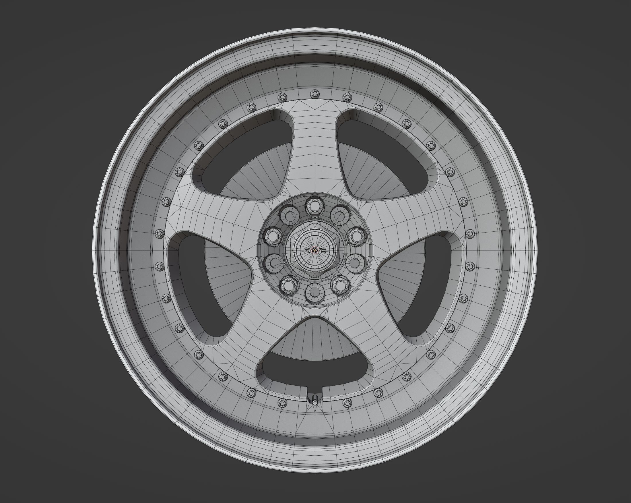3D model Rays Nismo LMGT2 - 3 Piece Wheels - Game Ready VR / AR / low ...