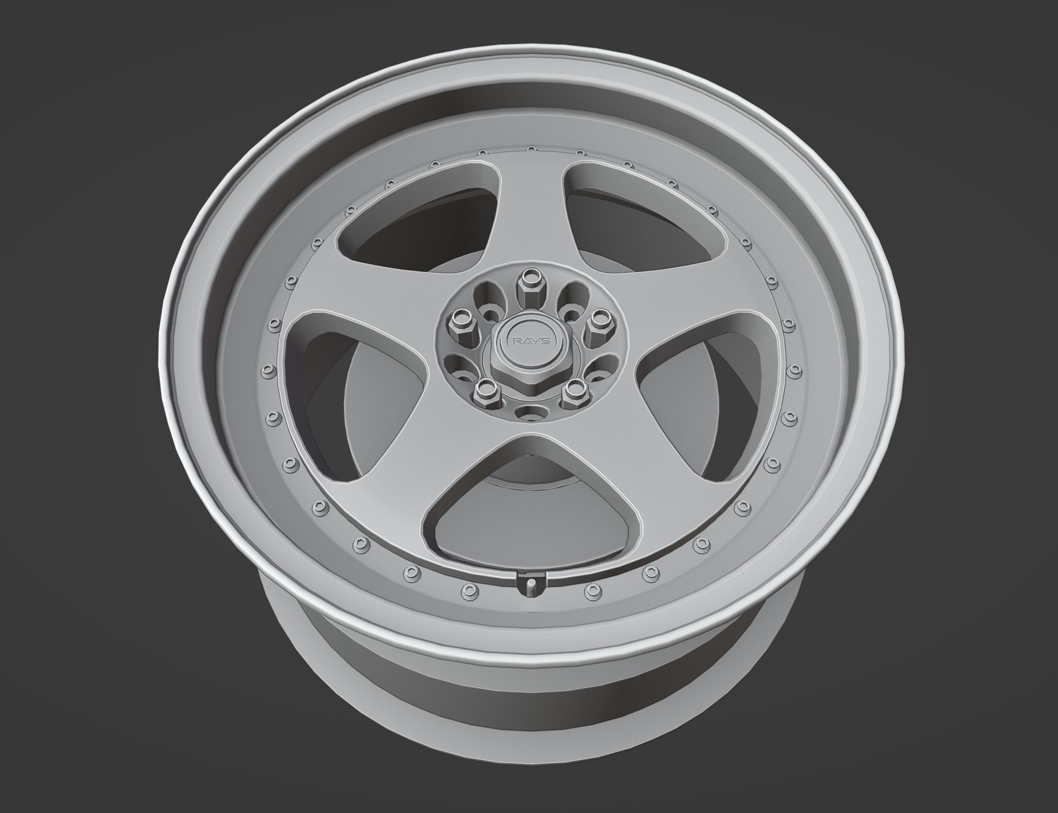 3D model Rays Nismo LMGT2 - 3 Piece Wheels - Game Ready VR / AR / low ...