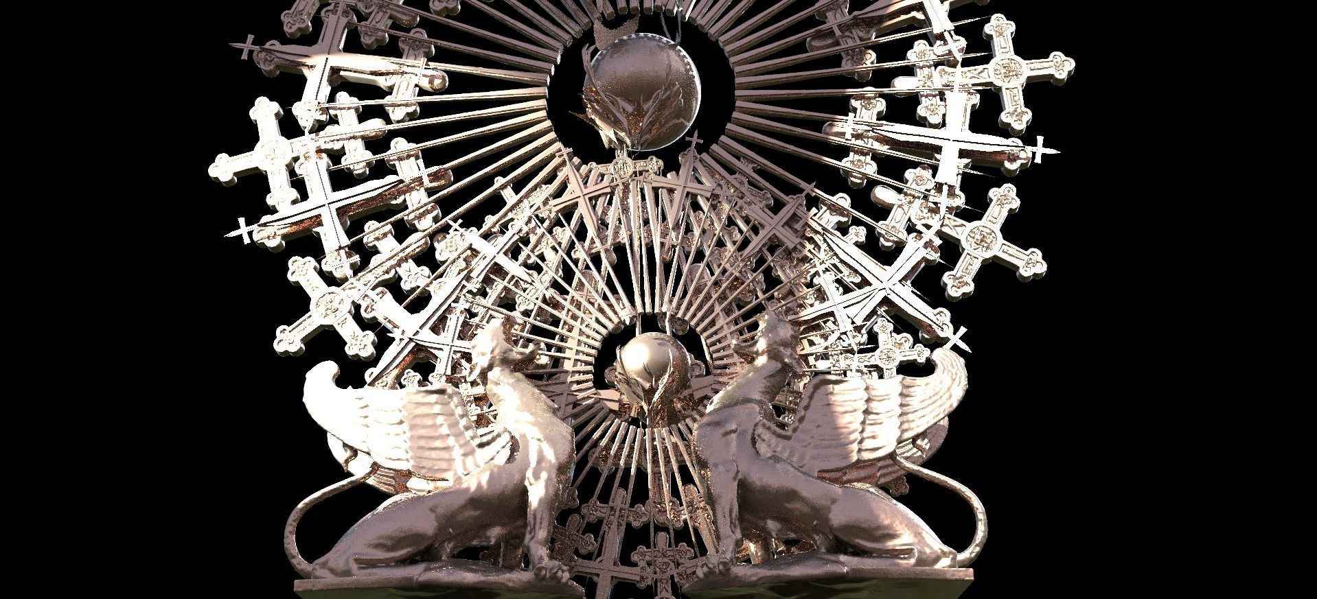 Solar Throne wall 3D model | CGTrader