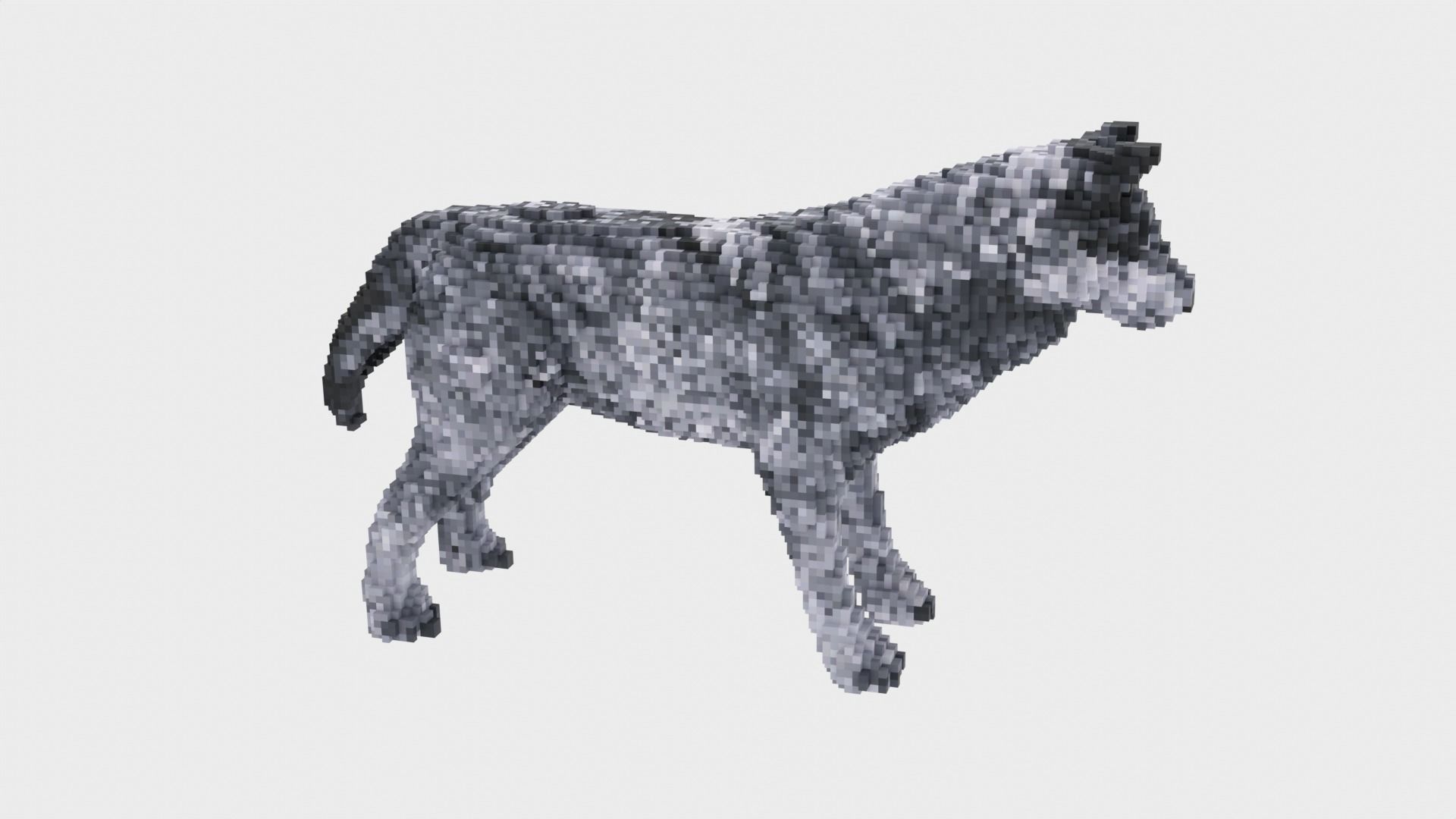 3D model Wolf Voxel Style VR / AR / low-poly | CGTrader