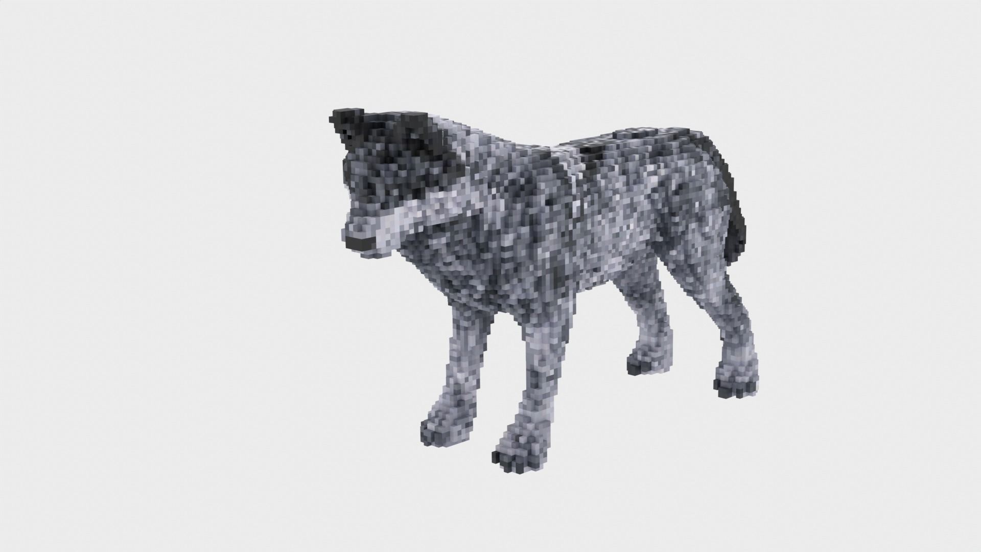 3D model Wolf Voxel Style VR / AR / low-poly | CGTrader