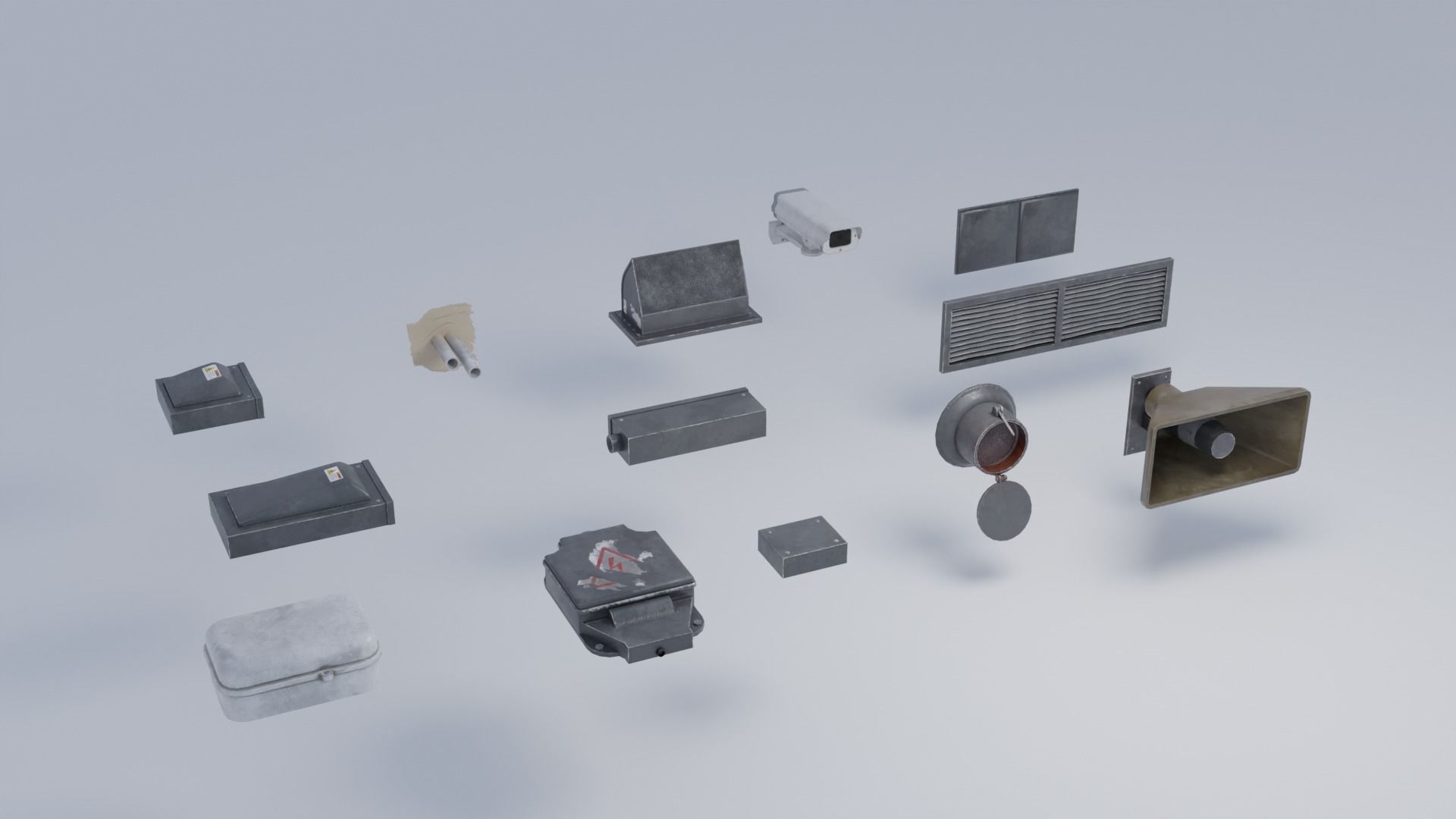 3D model Building Exterior Greebles 4K and 2K VR / AR / low-poly | CGTrader