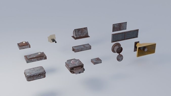 3D model Building Exterior Greebles 4K and 2K VR / AR / low-poly | CGTrader