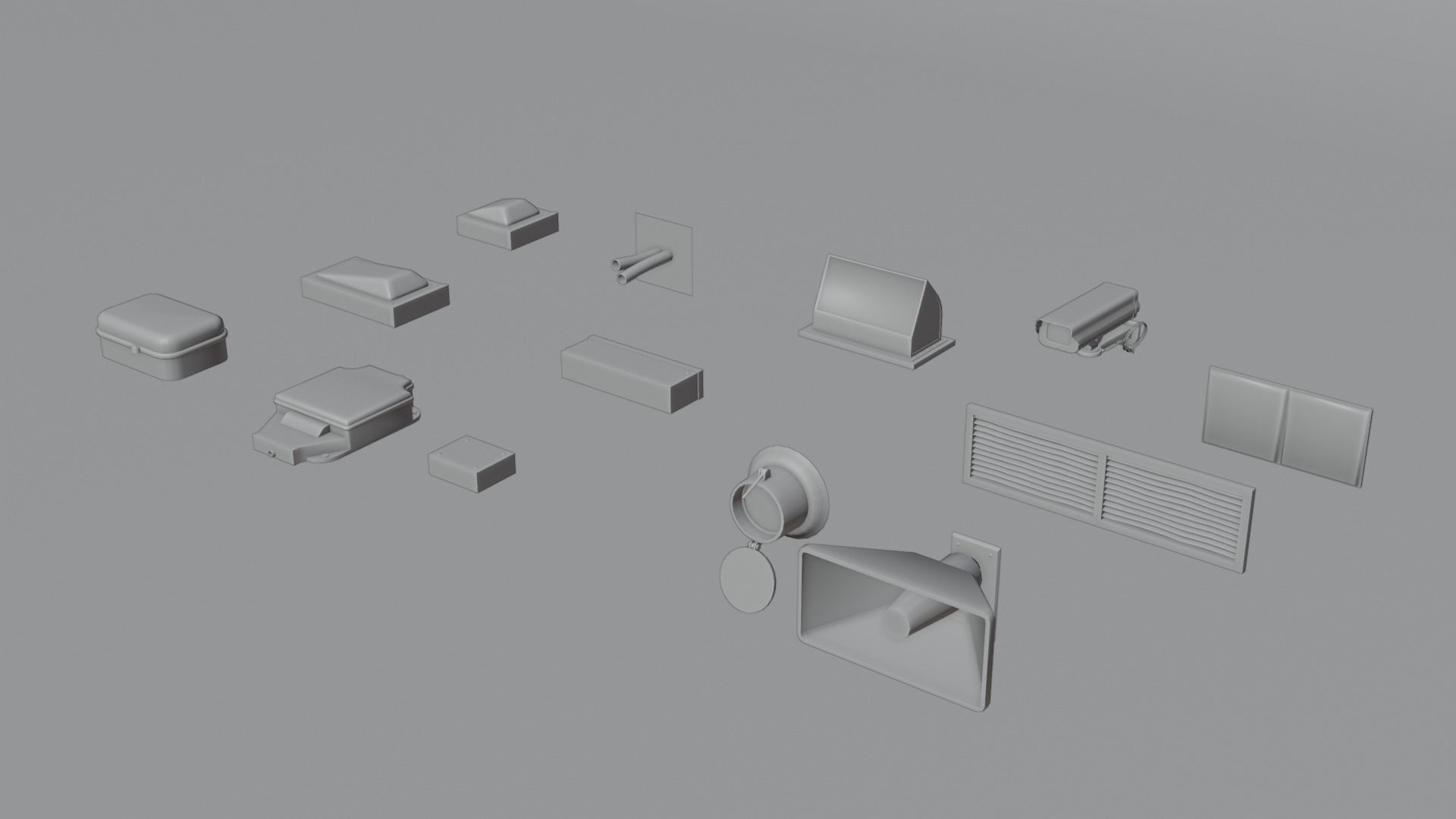 3D model Building Exterior Greebles 4K and 2K VR / AR / low-poly | CGTrader