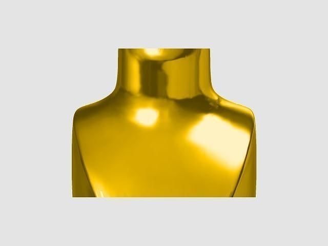 Neck model gold mannequin 3D model 3D printable | CGTrader