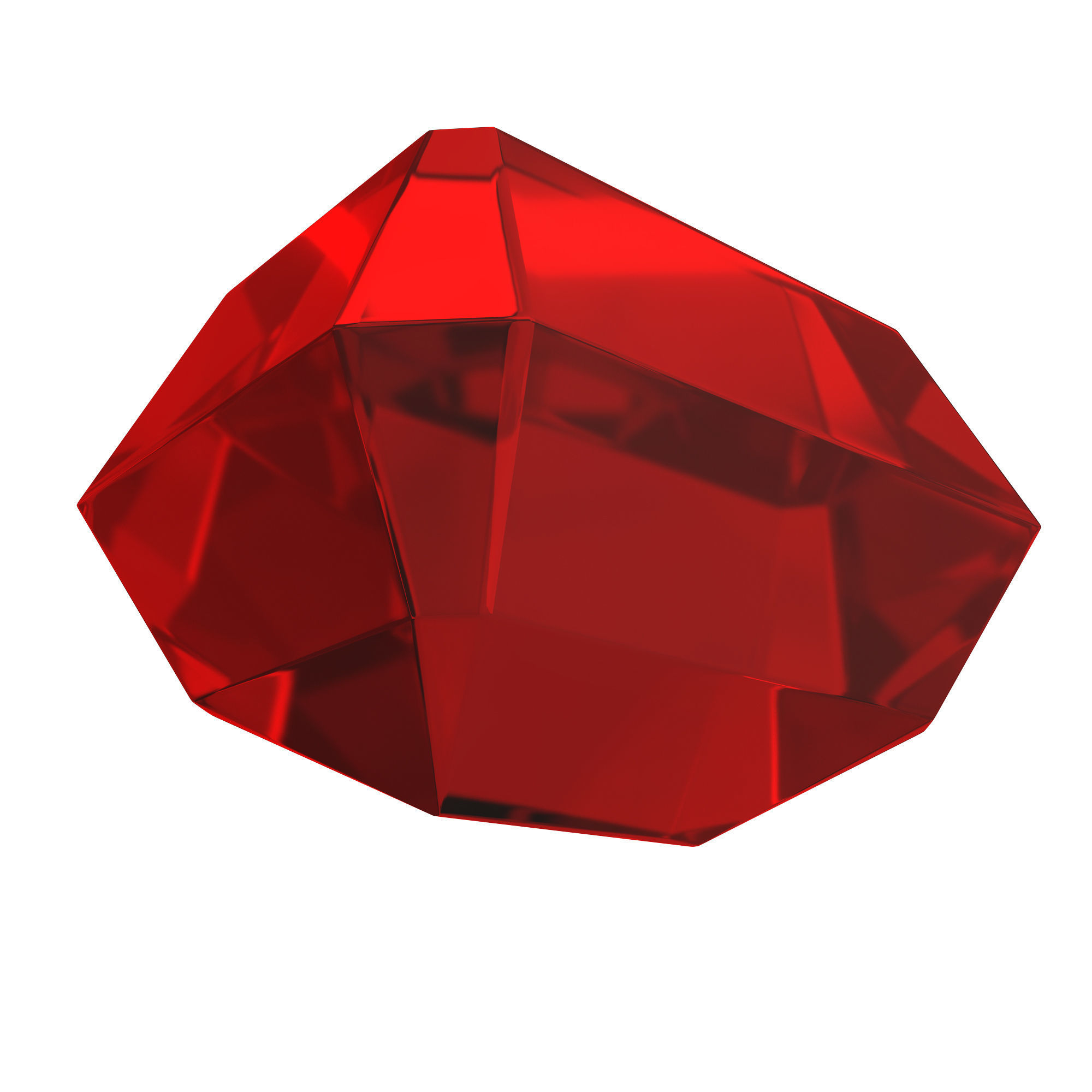 3D model Emerald Cut Ruby VR / AR / low-poly | CGTrader