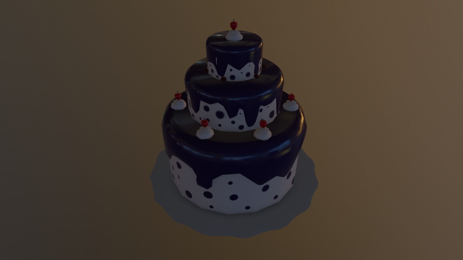 Low Poly Cake birthday free VR / AR / low-poly 3D model | CGTrader