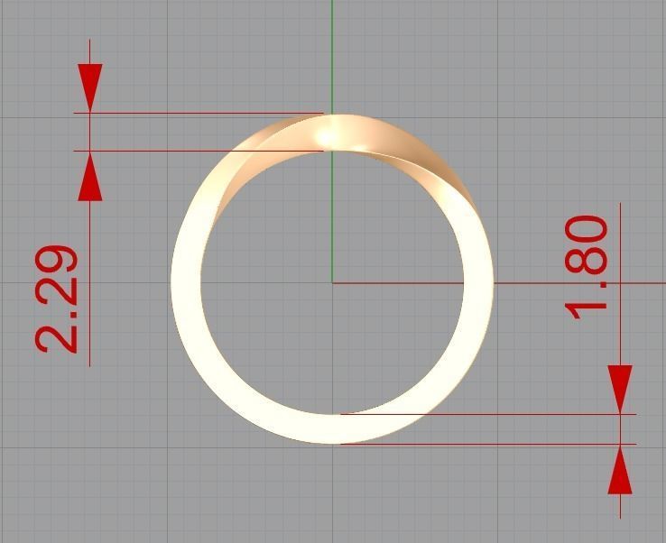 Mobius ring 4mm 3D model 3D printable | CGTrader