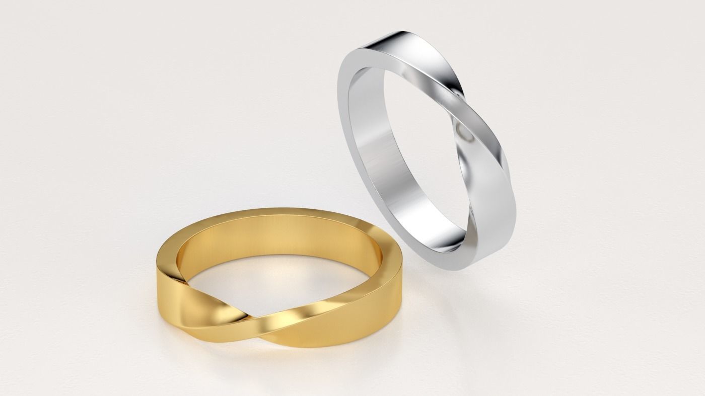 Mobius ring 4mm 3D model 3D printable | CGTrader