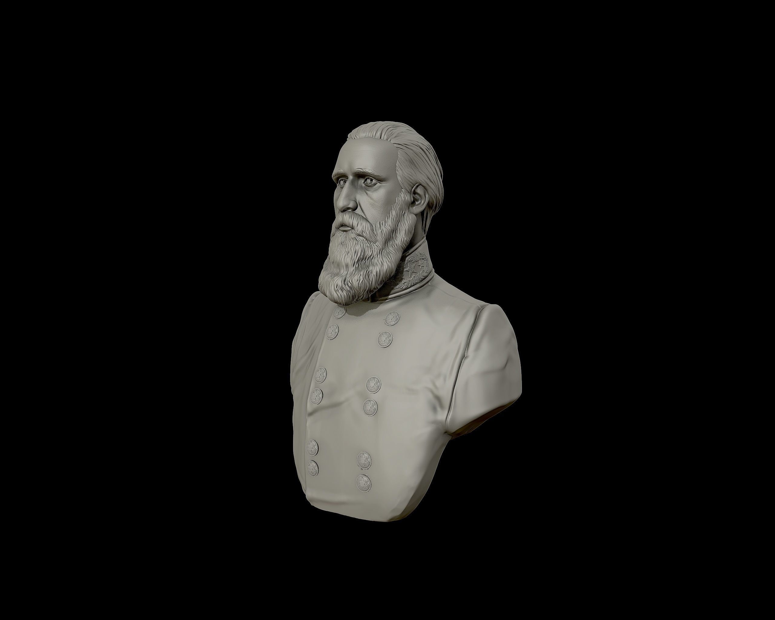John Bell Hood bust sculpture 3D model 3D printable | CGTrader