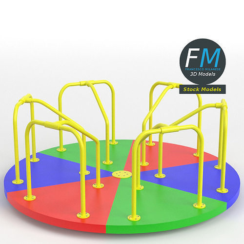 Playground merry-go-round 2 3D model | CGTrader