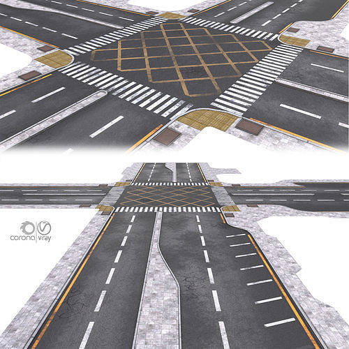 3D model Road 01 VR / AR / low-poly | CGTrader