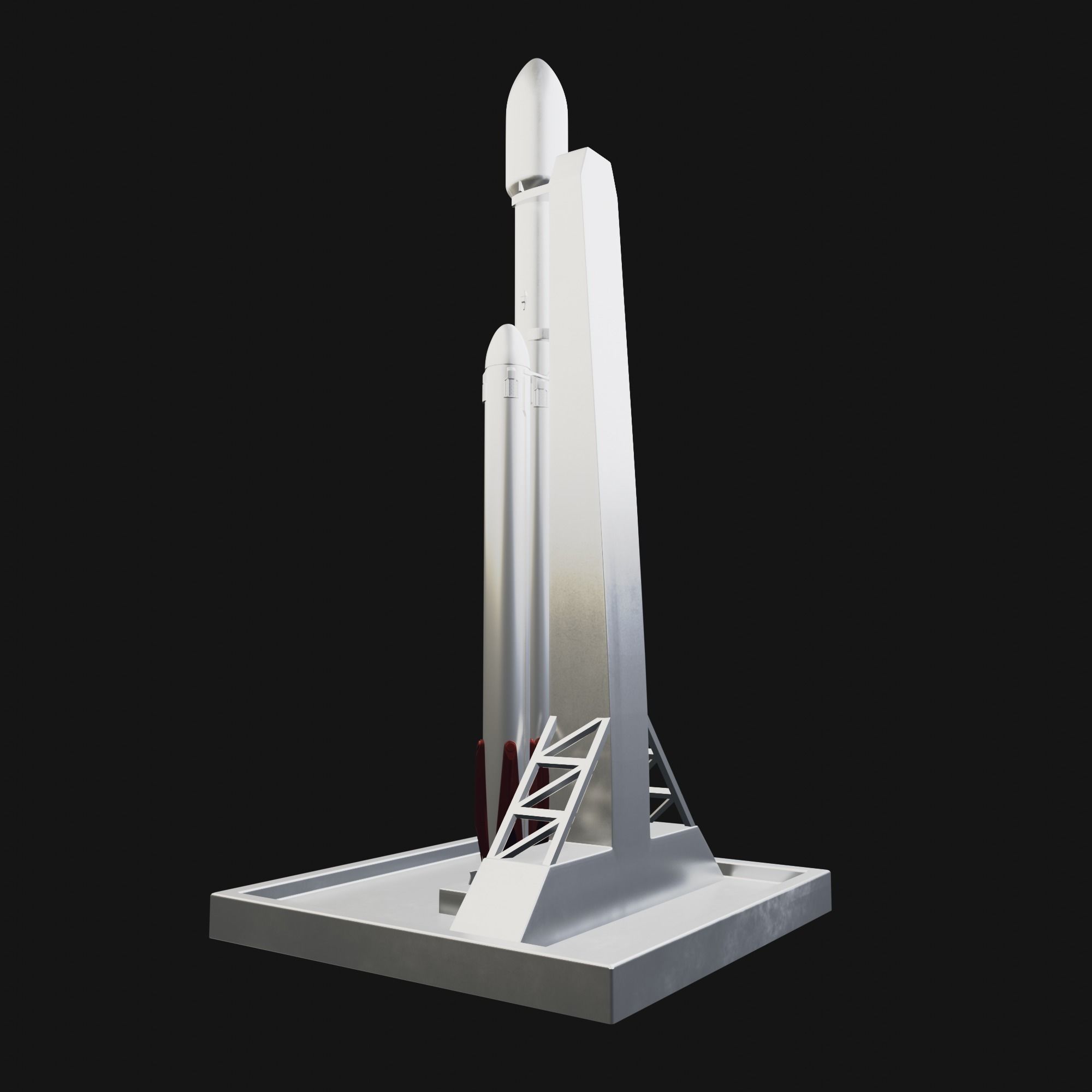 Falcon 9 Heavy Rocket SpaceX 3D model 3D printable | CGTrader