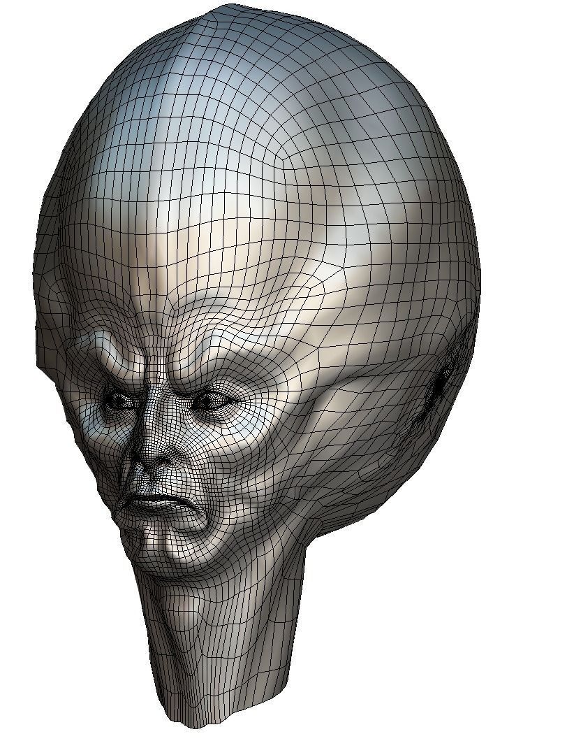 3D model LowPoly Monster head UFO Alien VR / AR / low-poly | CGTrader