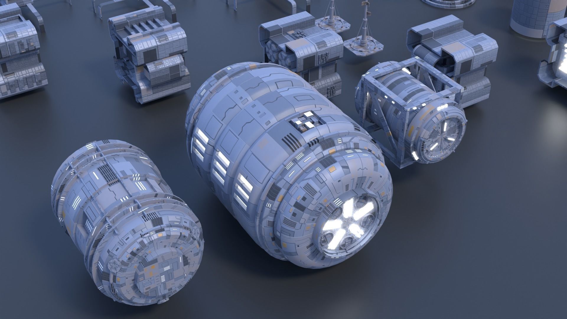 3D model A package of futuristic devices VR / AR / low-poly | CGTrader