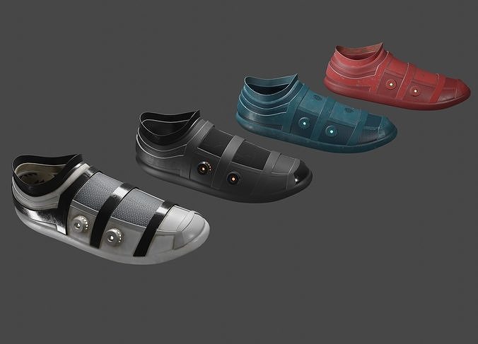 3D model sci-fi cyberpunk running shoes pack VR / AR / low-poly | CGTrader