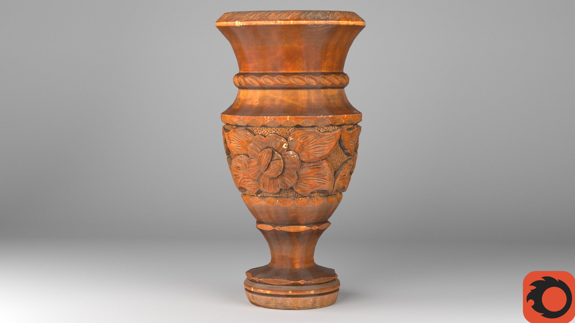 3D model Wood vase low-poly 3D model VR / AR / low-poly | CGTrader