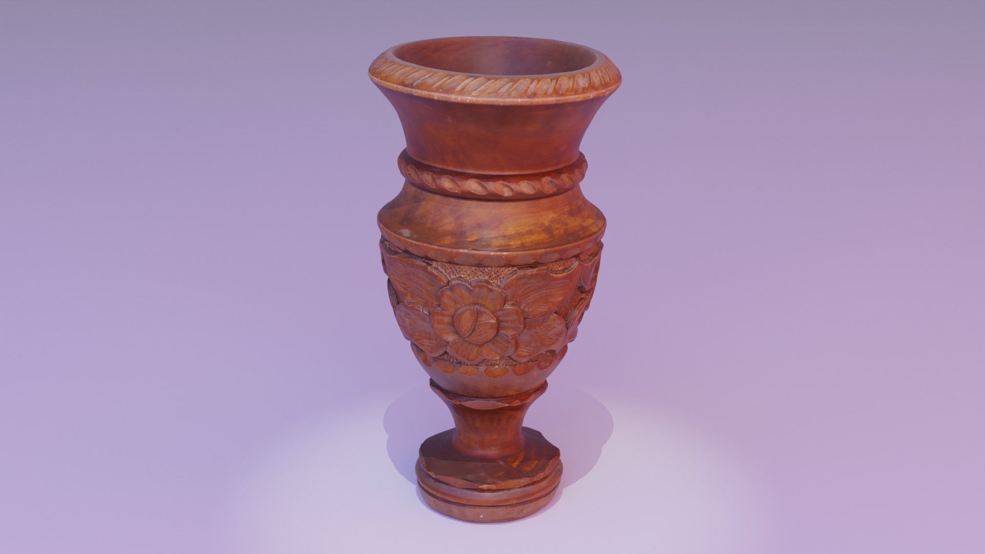 3D model Wood vase low-poly 3D model VR / AR / low-poly | CGTrader